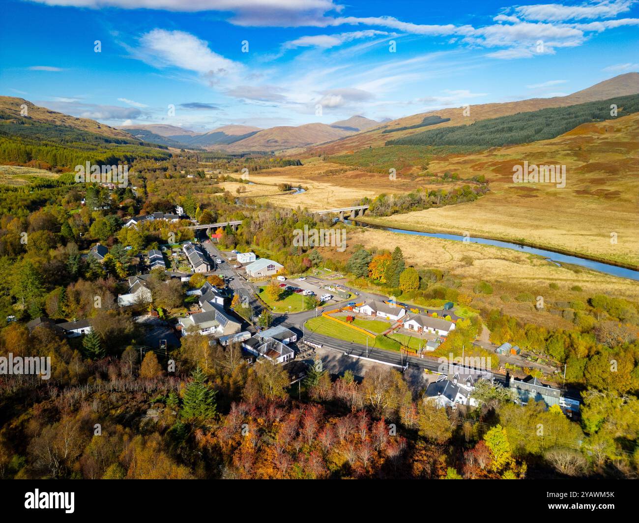 Aerial view of crianlarich hi-res stock photography and images - Alamy