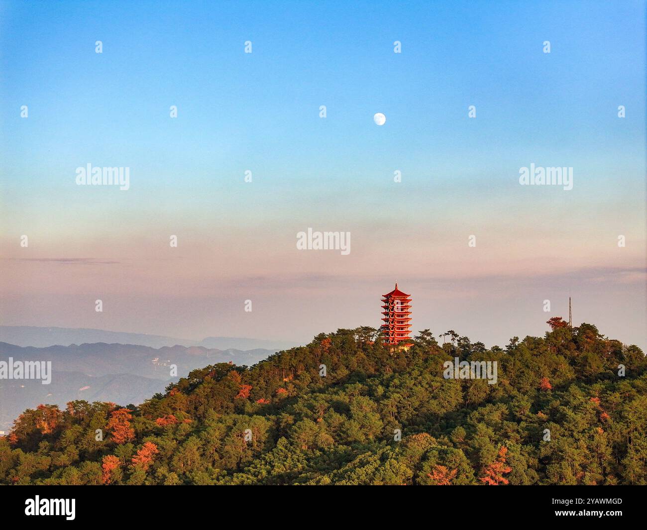 Chongqing. 15th Oct, 2024. An aerial drone photo taken on Oct. 15, 2024 ...