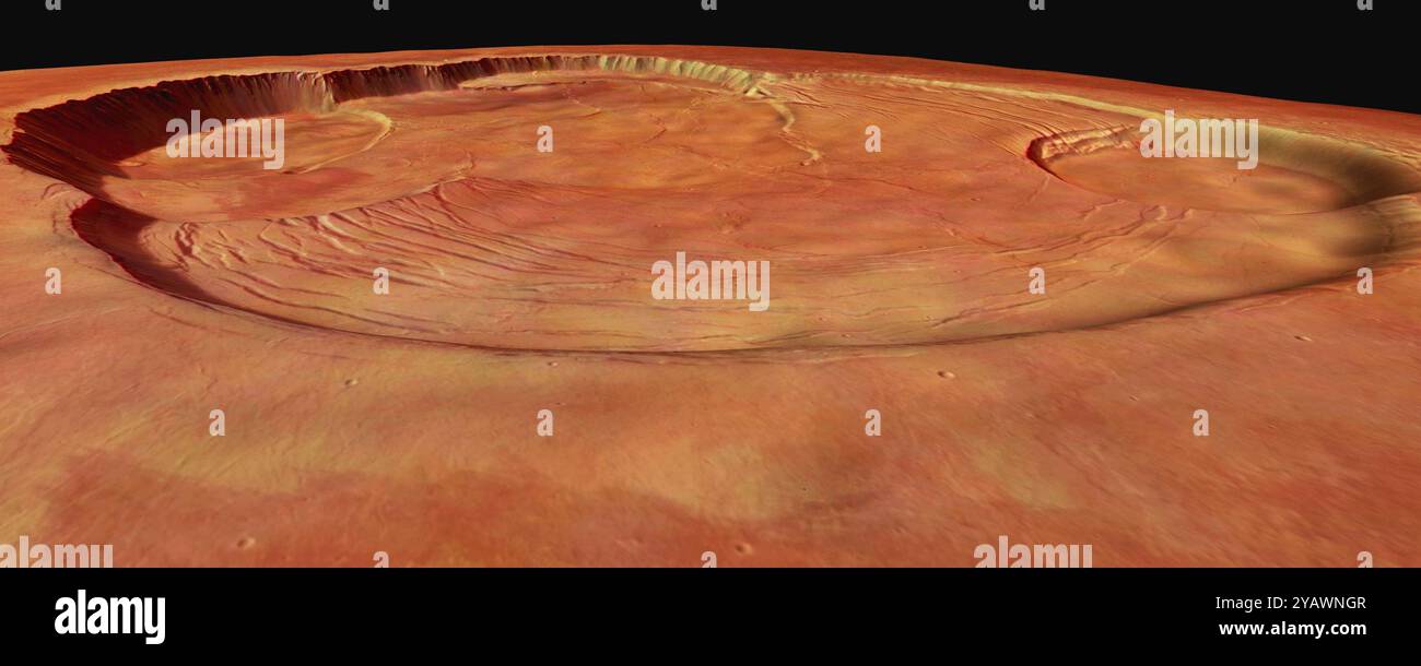 Mars Express Image: Olympus Mons caldera in perspective Source ...