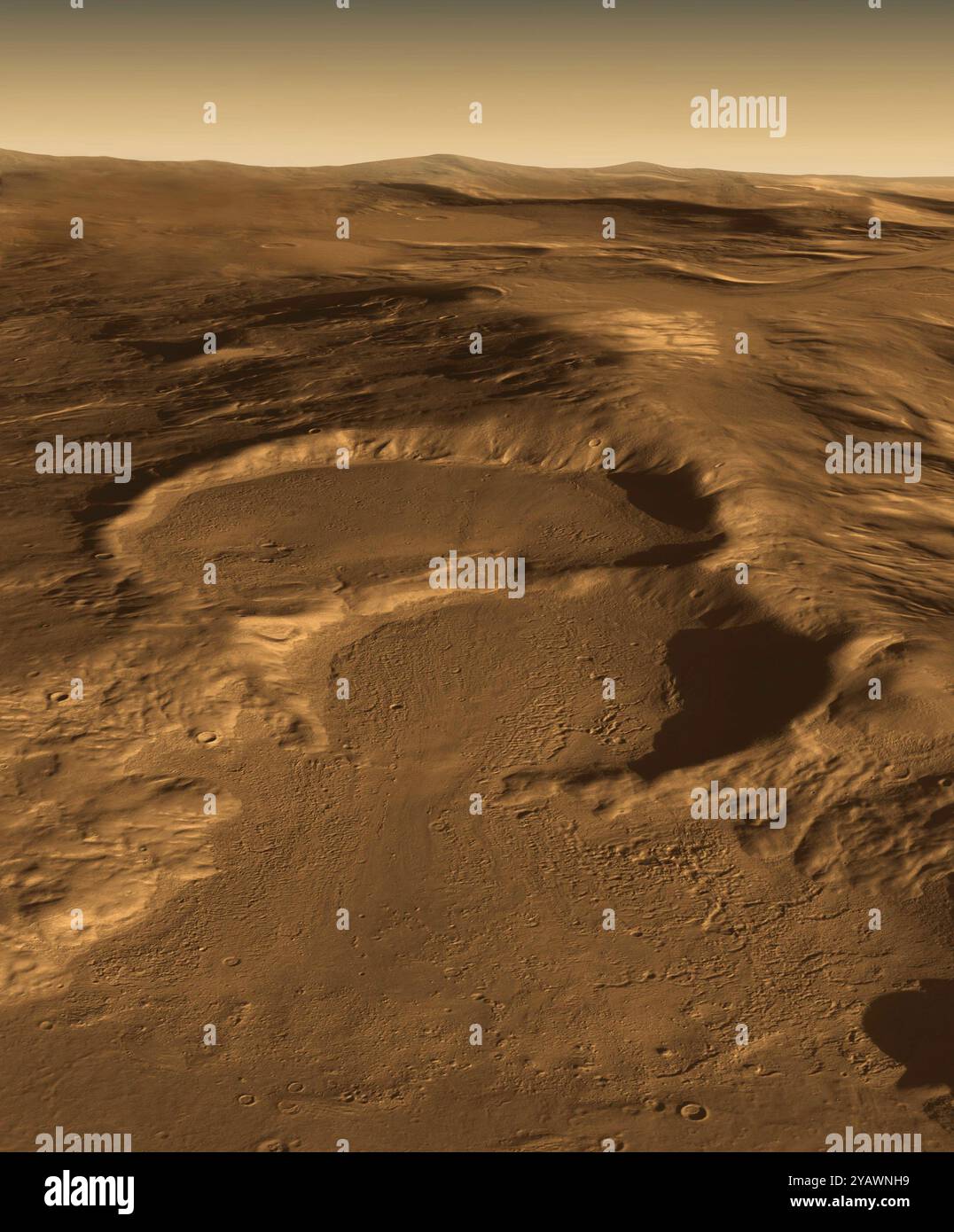Glacial craters on Mars Stock Photo - Alamy
