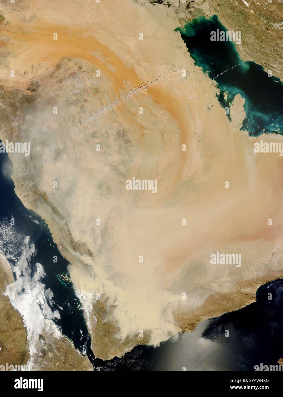 A dense wall of dust barrelled across the Arabian Peninsula on March 26 ...