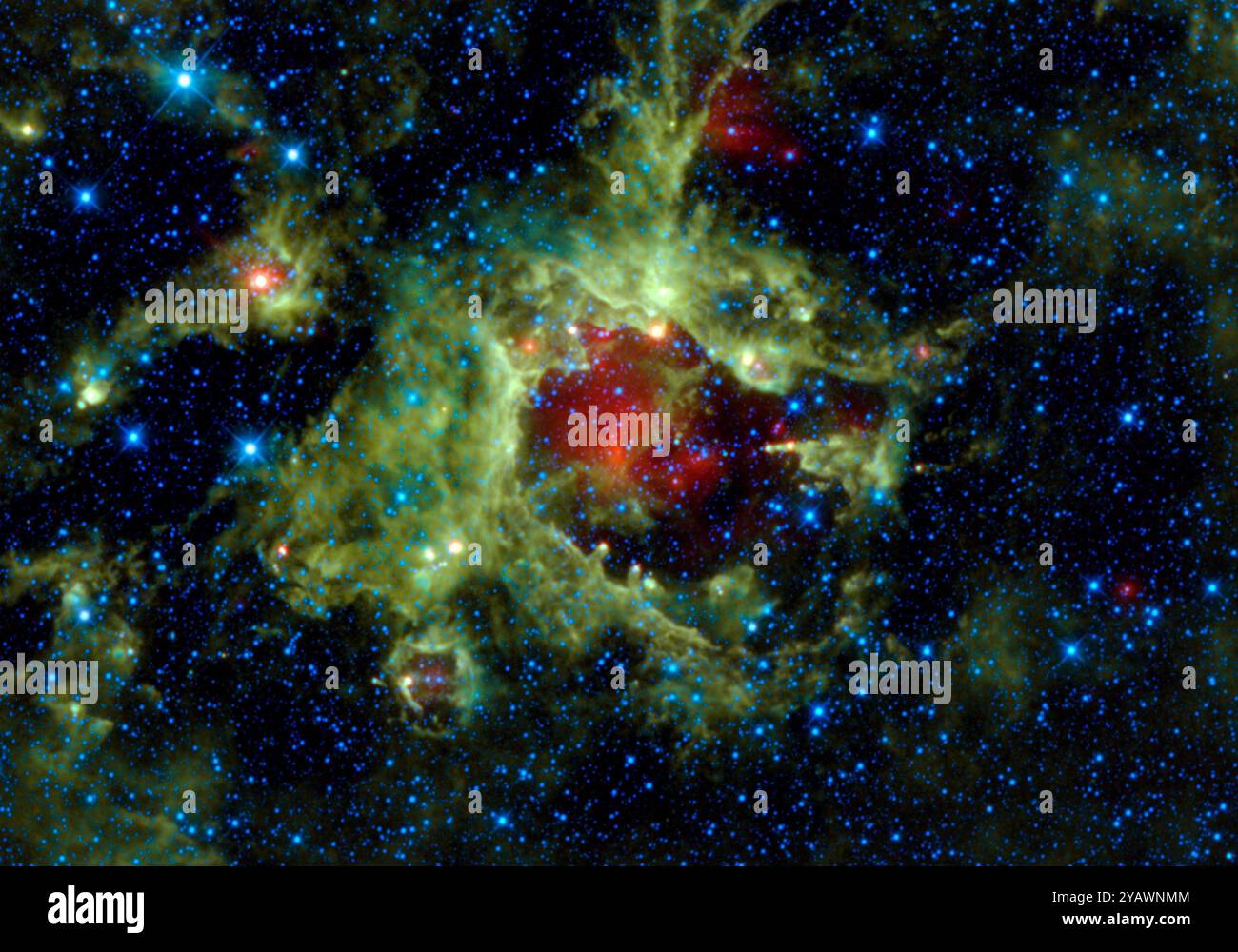 NASA's Wide-field Infrared Survey Explorer, or WISE, image of a star ...