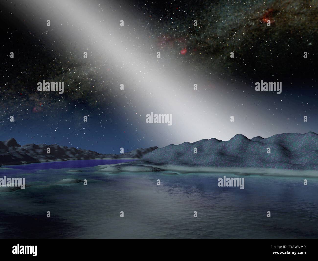Artist's concept of what the night sky might look like from a ...
