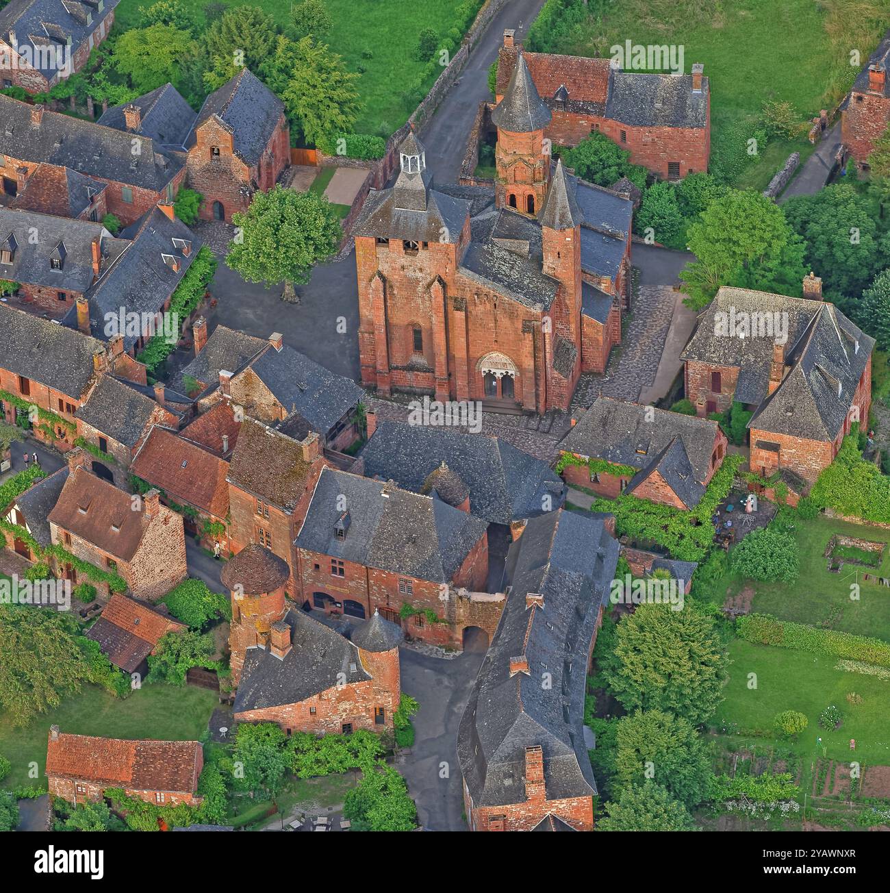 France, Corrèze department, Collonges-la-Rouge, town labeled the most ...