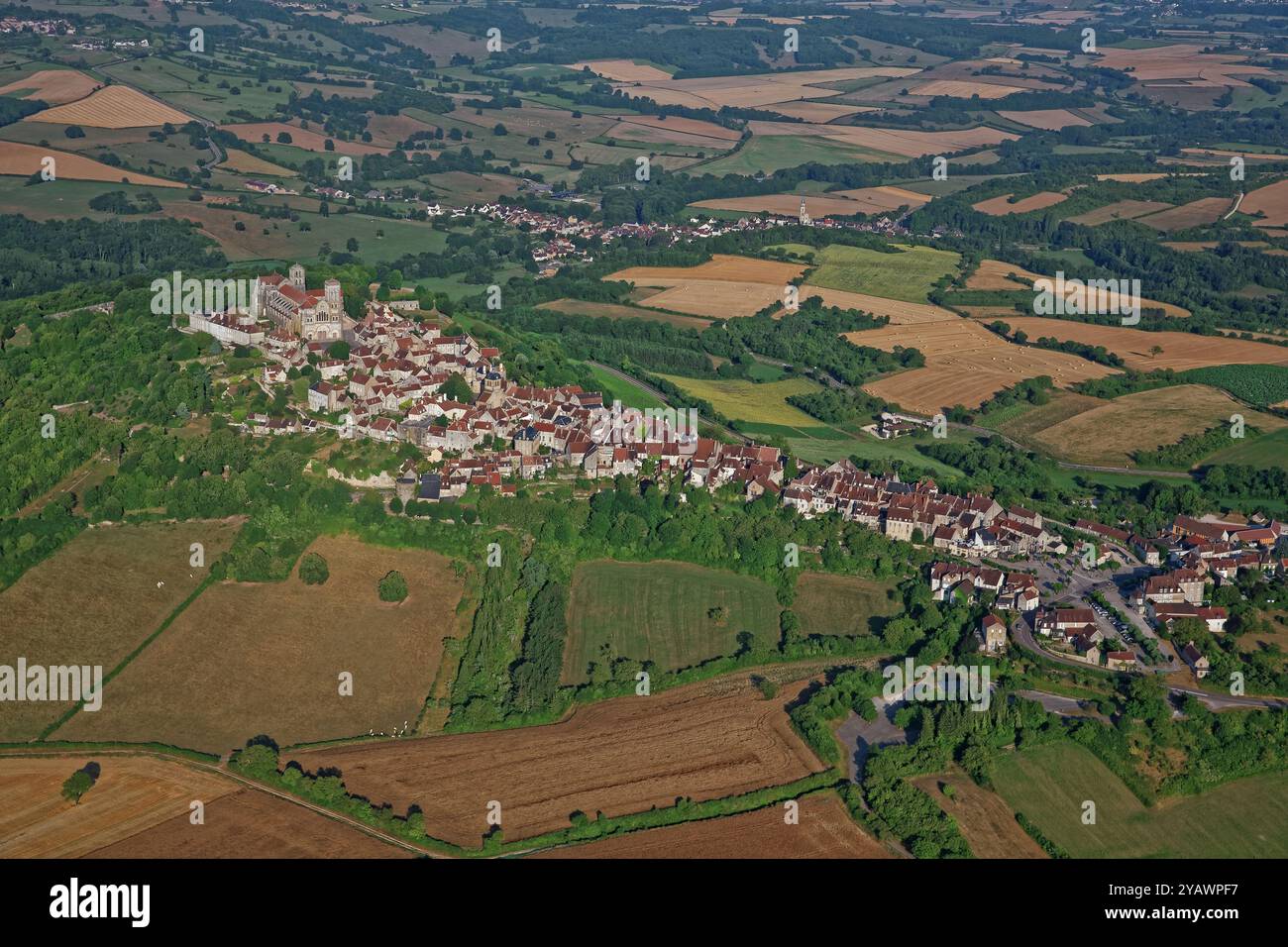 France, Yonne department, Vezelay, village dominated by the Romanesque ...
