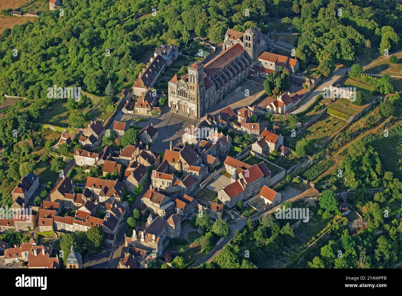 France, Yonne department, Vezelay, village dominated by the Romanesque ...