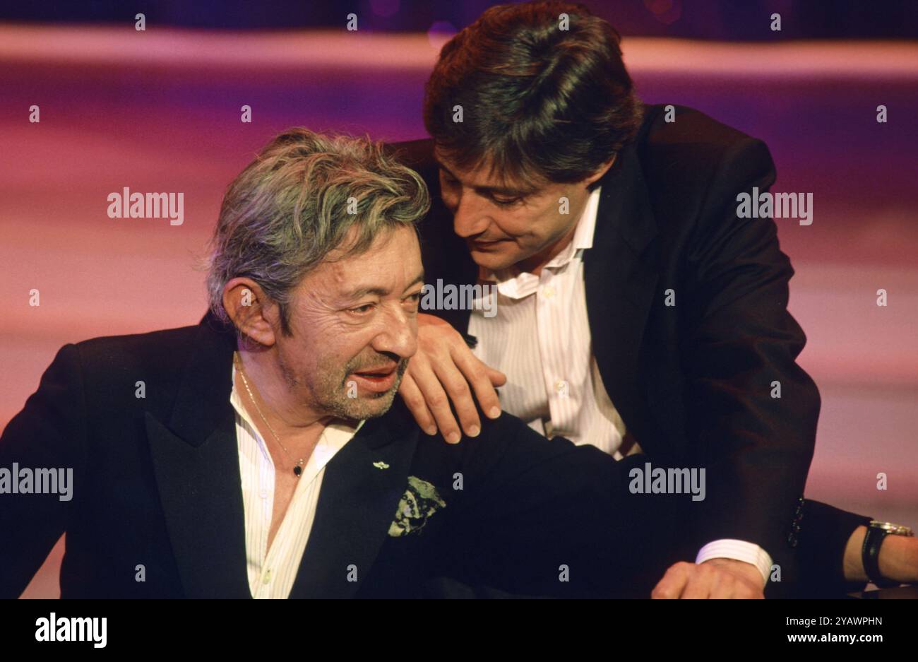 Serge Gainsbourg attending the TV show "Les uns et les autres ...