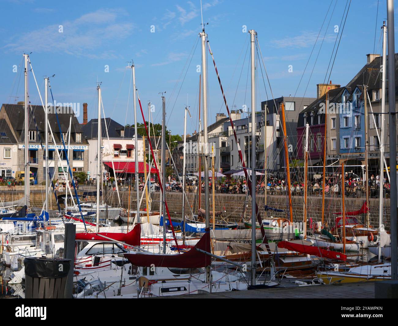 Brittany. The port of the town of Paimpol in the Cotes d'Armor, along ...