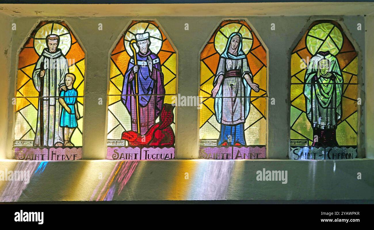 Brittany. The church in the small town of Loguivy in the Cotes d'Armor ...