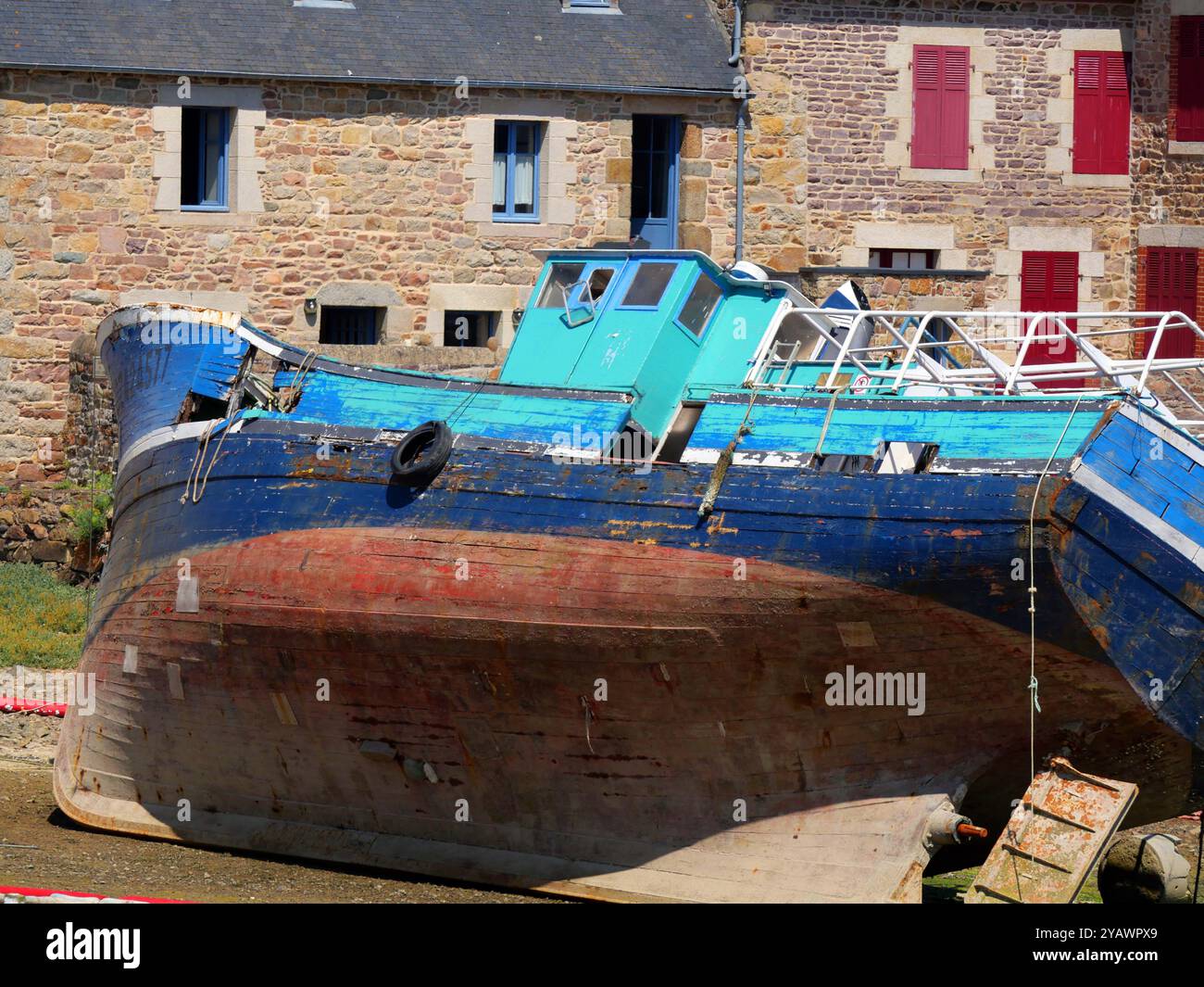 Brittany. The small town of Loguivy in the Cotes d'Armor, along the ...