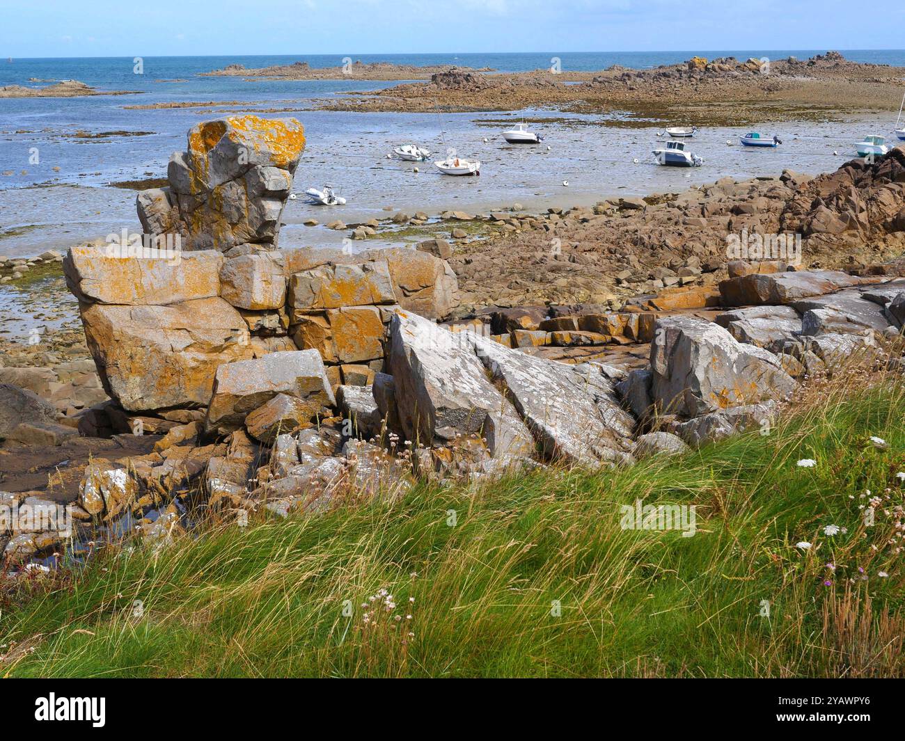 Brittany. Around Pleubian in the Cotes d'Armor, along the GR34, the ...