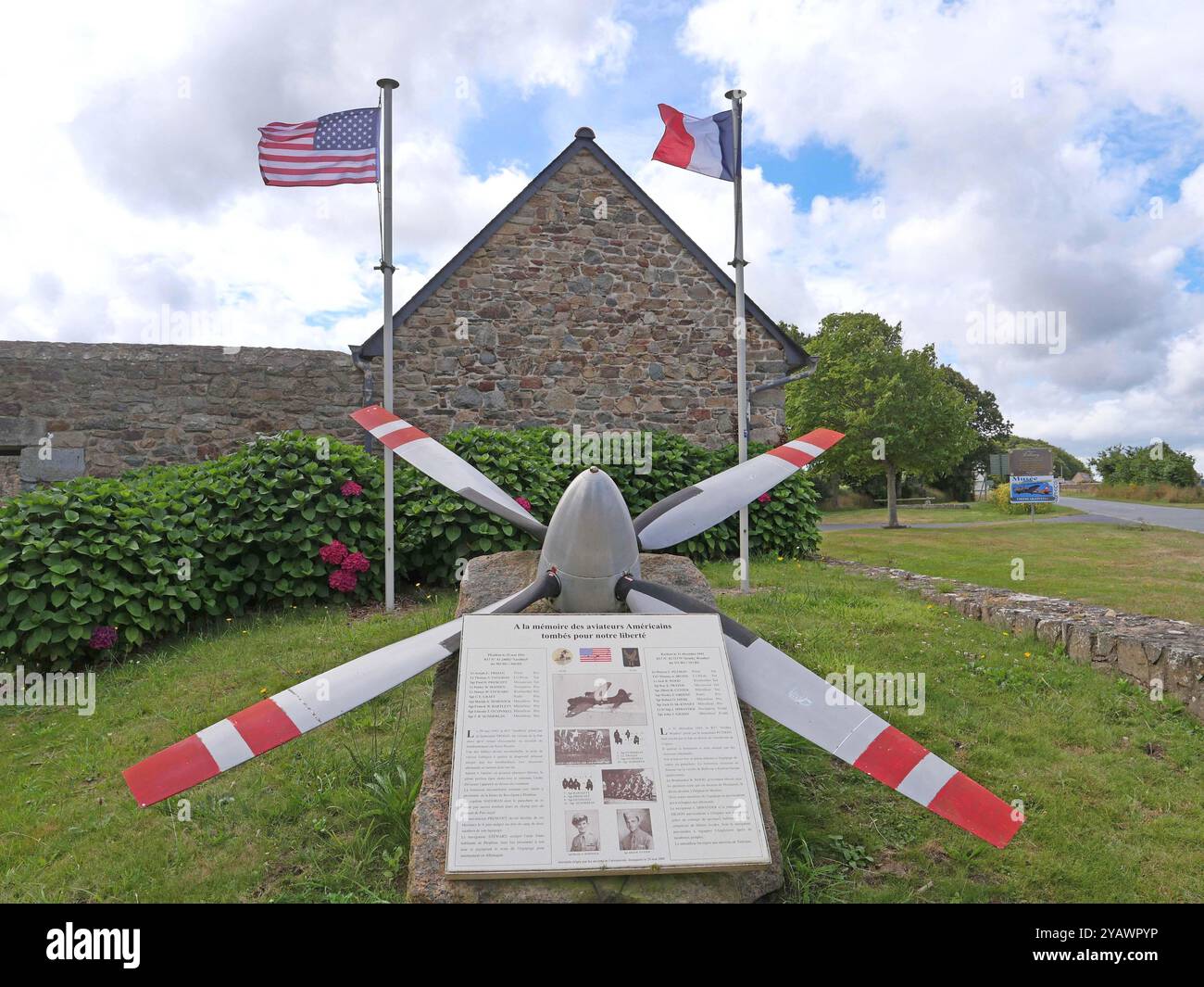 Brittany. American memorial museum installed in the Launay manor in the ...