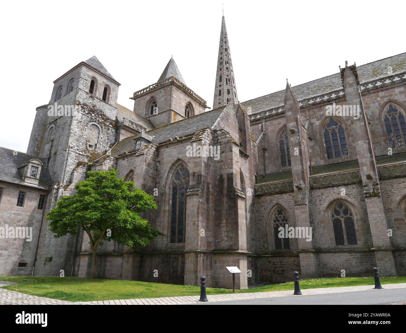 Brittany. The Saint-Tugdual Cathedral of Treguier in the Cotes d'Armor ...