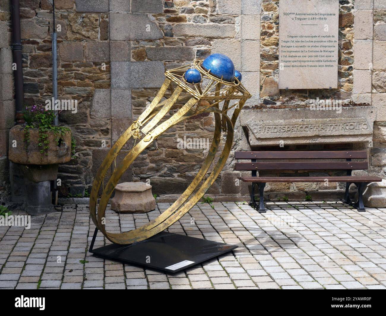 Brittany. Town of Treguier in the Cotes d'Armor, along the GR34, the ...