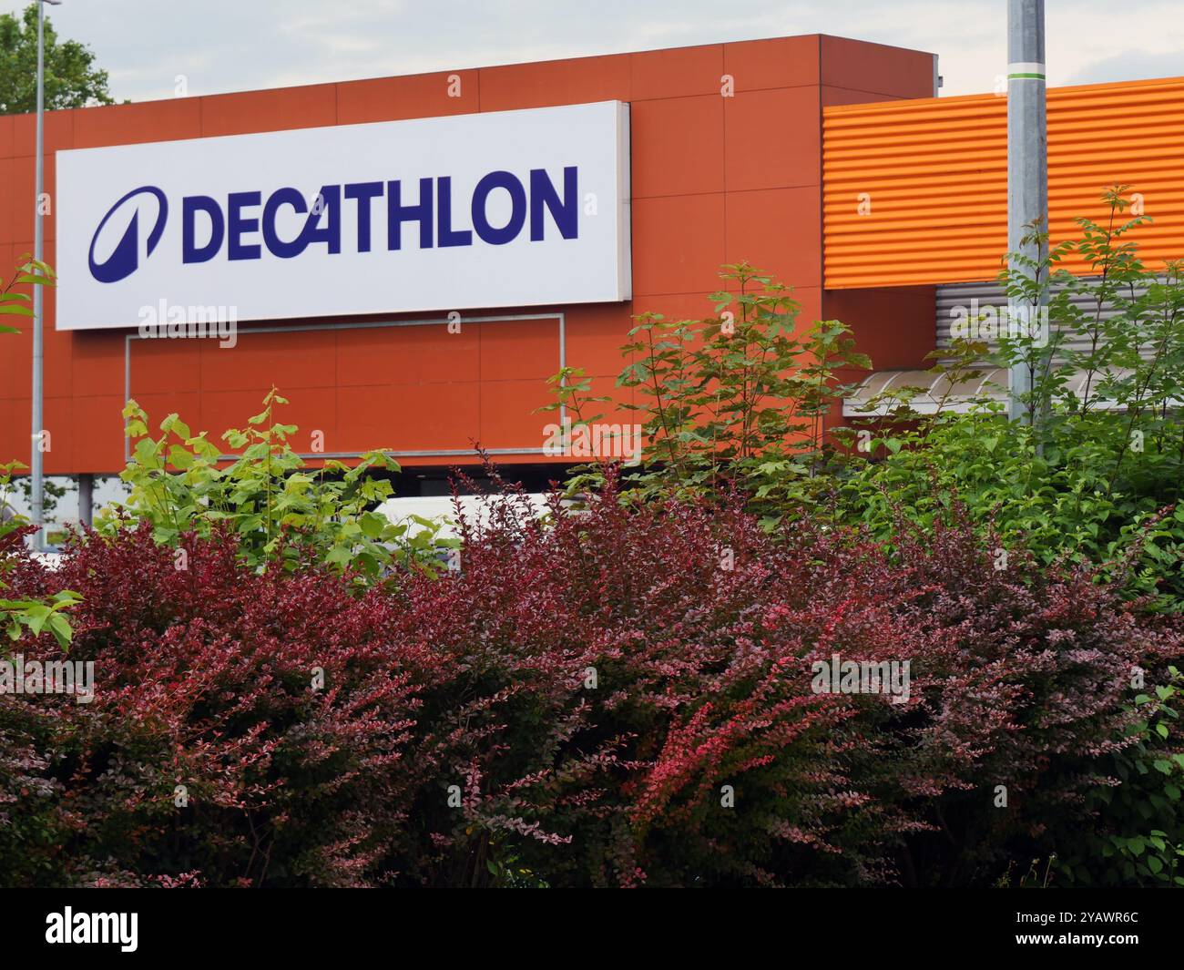 France. Montigny les Cormeilles. Val d'Oise. "Decathlon" sports store ...