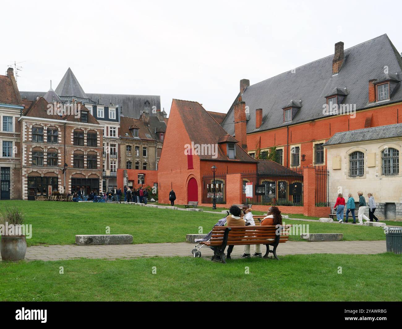 France. Lille's typical brick houses. Ilôt Comtesse, between avenue du ...