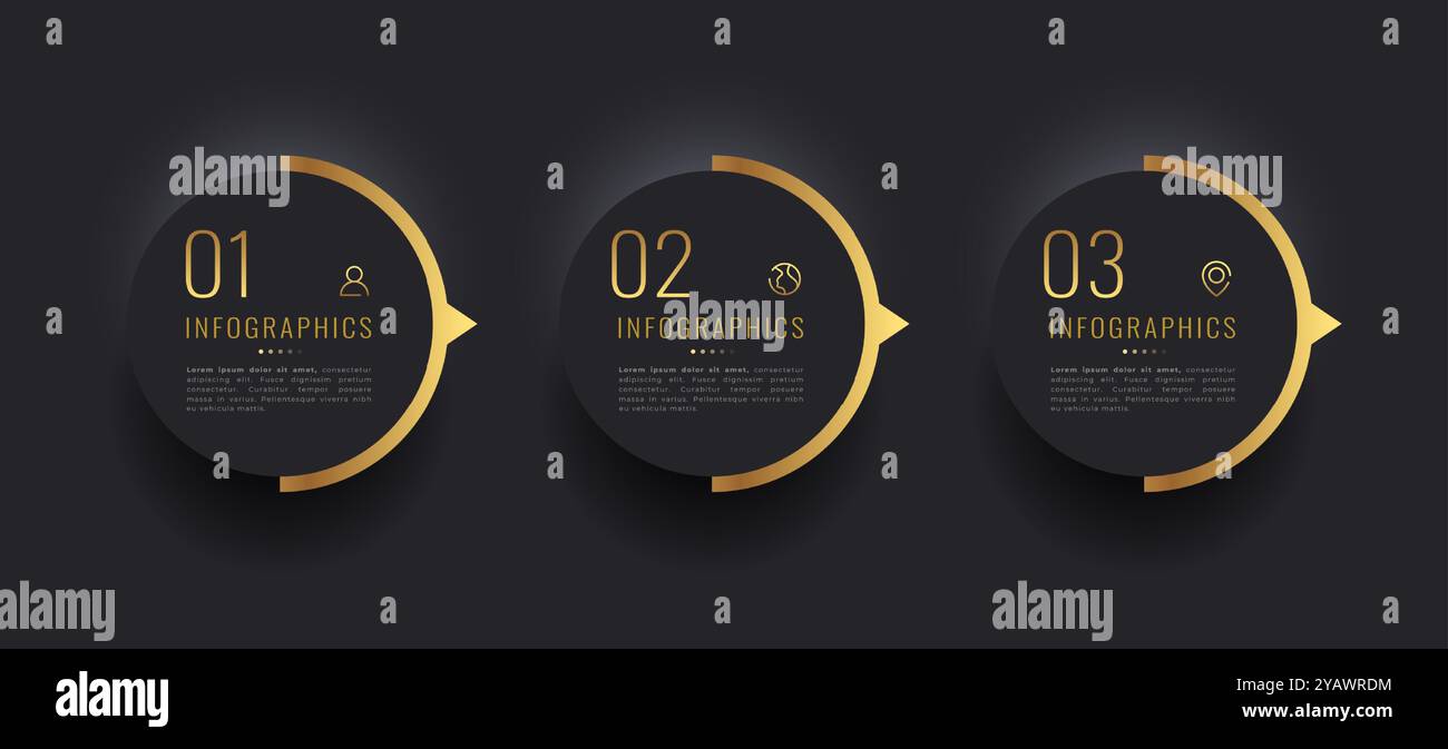 step by step infographic guide banner in premium style vector Stock ...