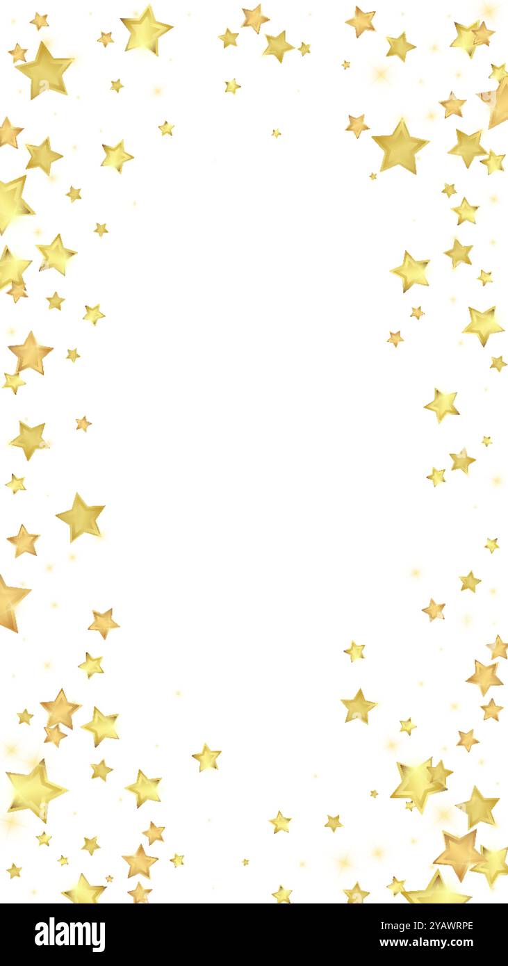 Magic stars vector overlay. Gold stars scattered around randomly ...