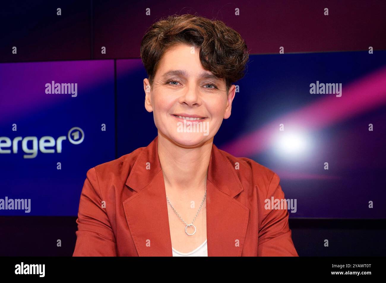 Anna Lehmann in der ARD-Talkshow maischberger im Studio Berlin Adlershof. Berlin, 15.10.2024 ...