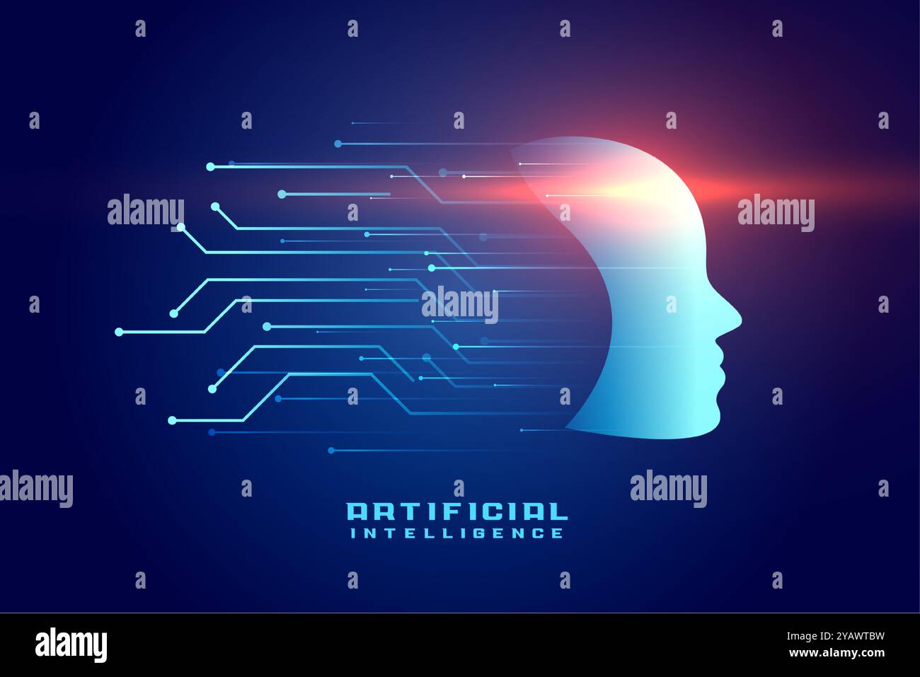 futuristic ai web tech concept wallpaper with circuit lines design ...