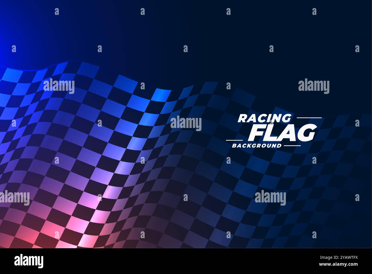 motorsport racing flag shiny background in wavy style vector Stock ...