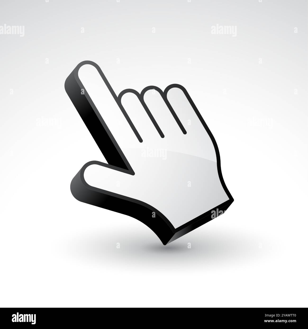 3d style hand finger cursor symbol design vector Stock Vector Image ...