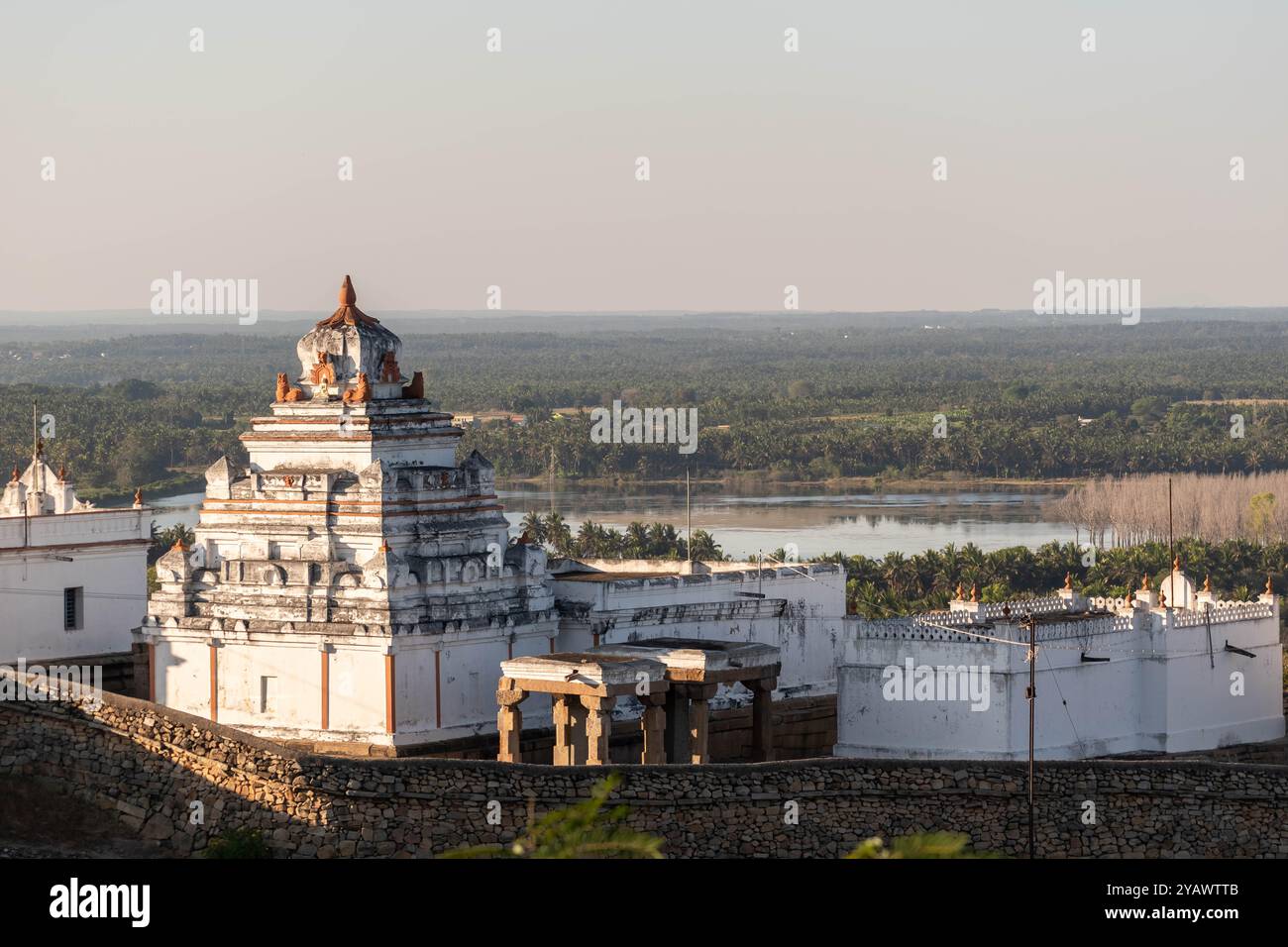 The ancient Chandragiri Hill temple stands majestically amidst verdant ...