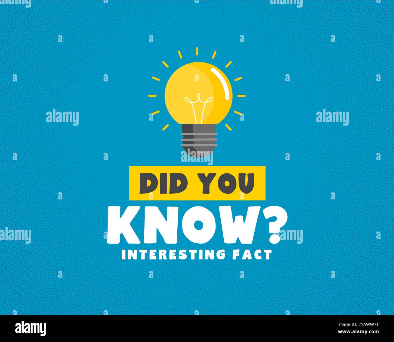 did you know idea concept template with light bulb design vector Stock ...