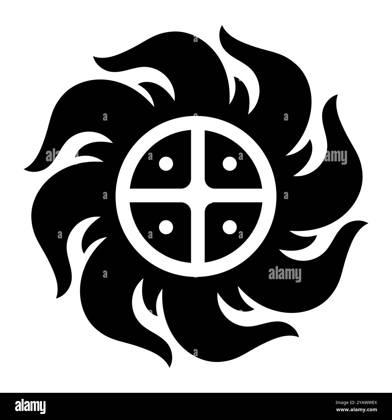 Vintage solar emblem Black and White Stock Photos & Images - Alamy