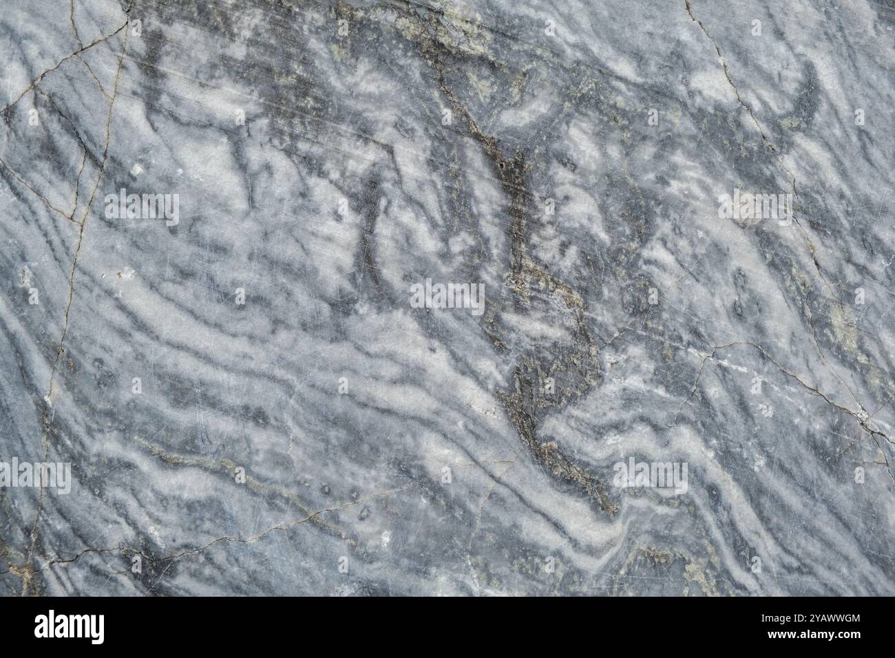 The striking gray marble features unique swirling patterns and subtle ...