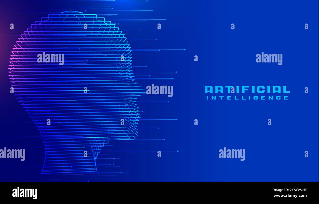 futuristic sci fi ai tech web connection banner design vector Stock ...