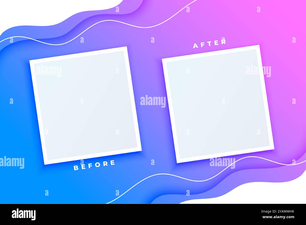 before and after gradient background with fluid lines vector Stock ...