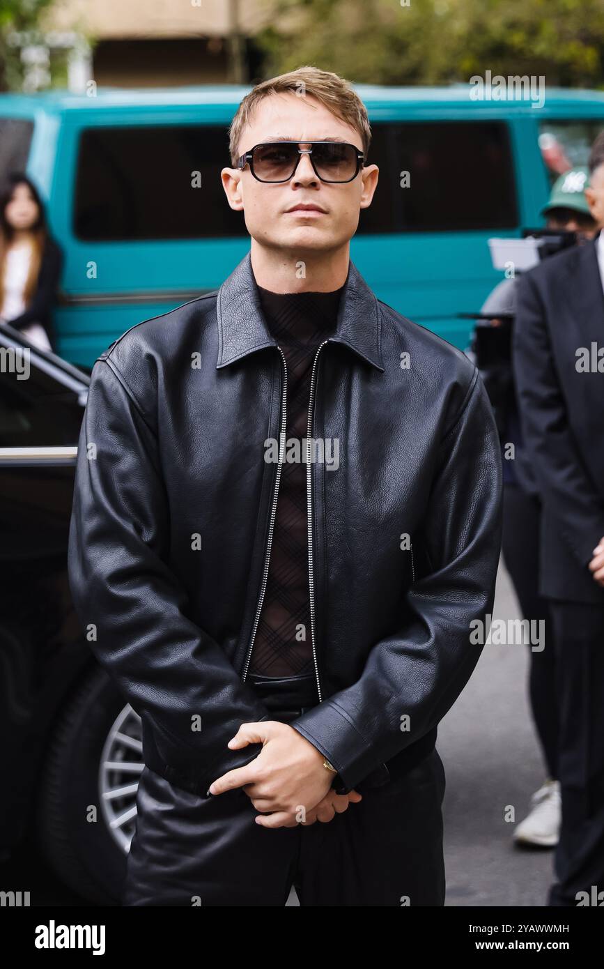 Dennis Mojen attends the Boss Fashion Show during the Milan Womenswear ...