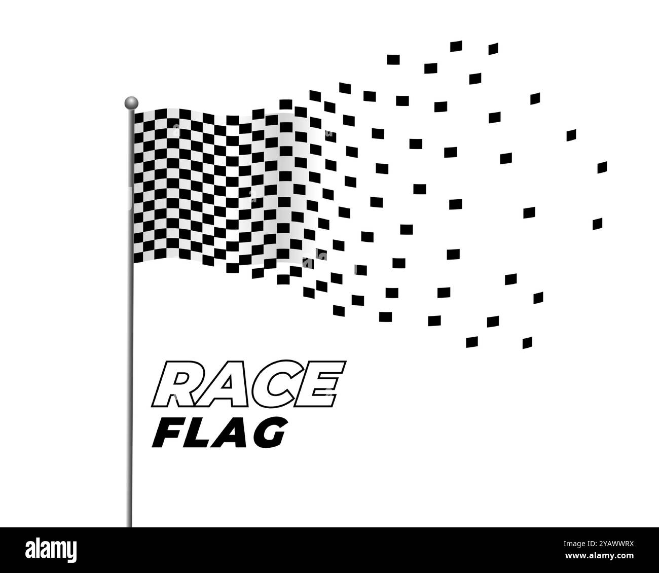particle style auto racing flag background for competition vector Stock ...