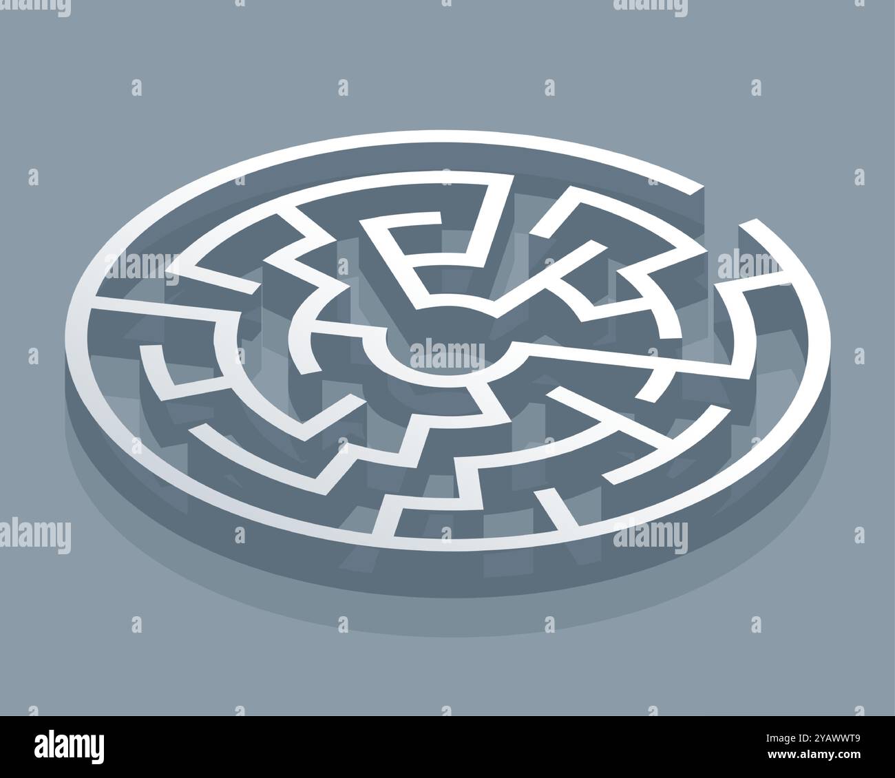 3d circular maze puzzle pattern background get lost in complexity vector Stock Vector Image ...