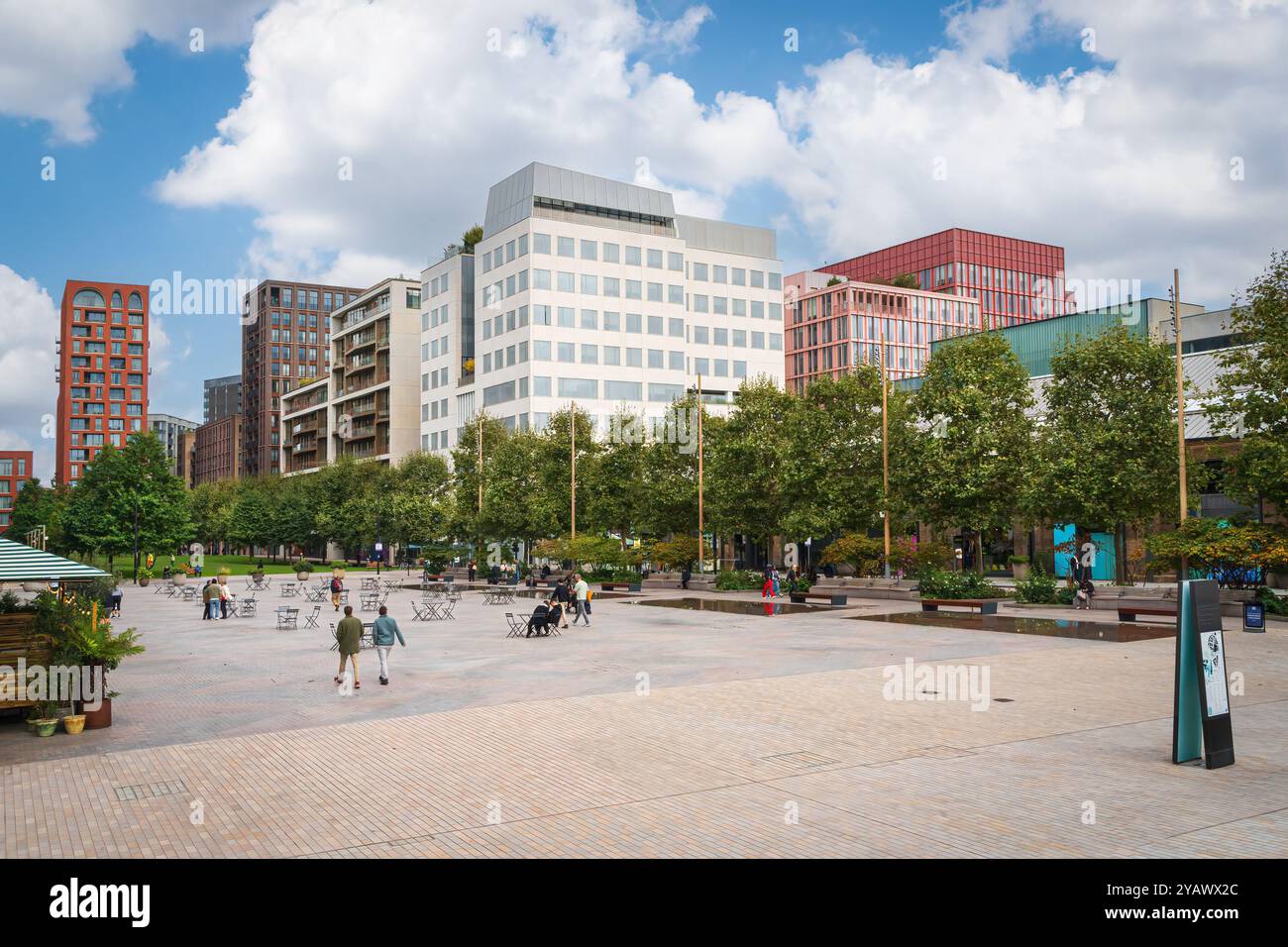 Lewis Cubitt Square in Kings Cross London Stock Photo - Alamy