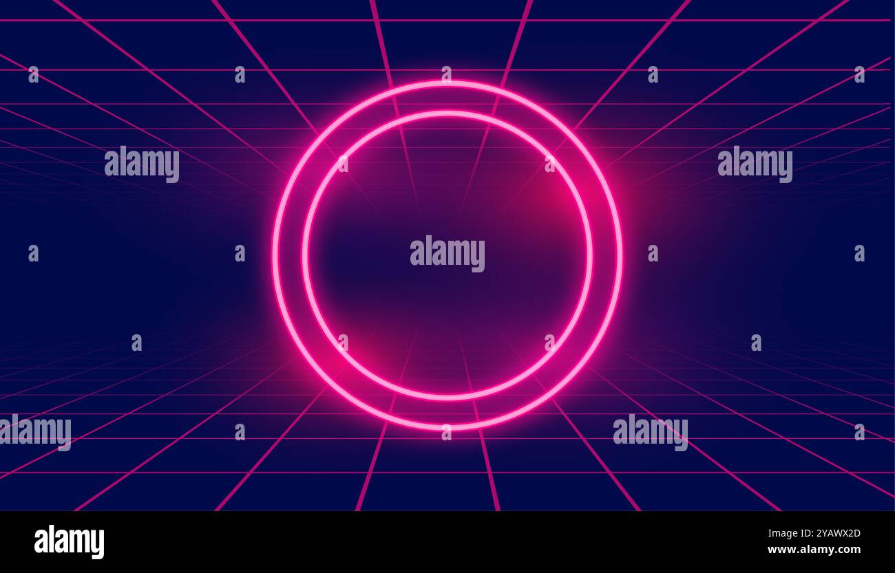 Red digital grid glowing lines hi-res stock photography and images - Alamy