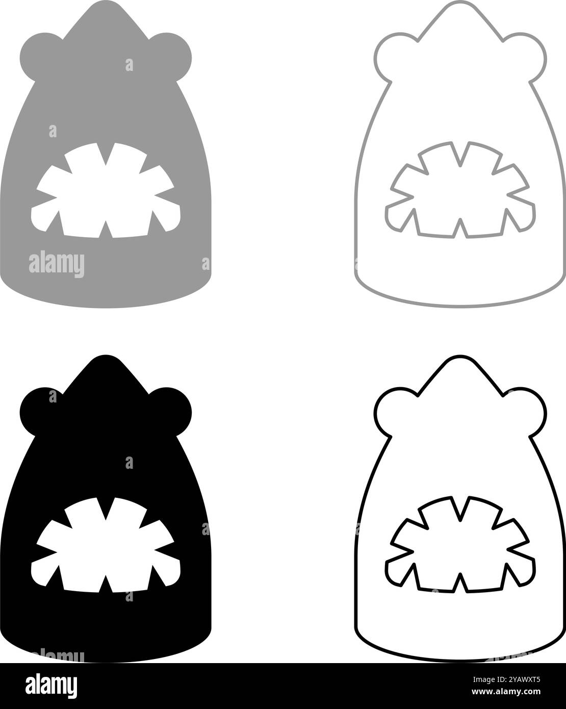 Shark head set icon grey black color vector illustration image simple ...