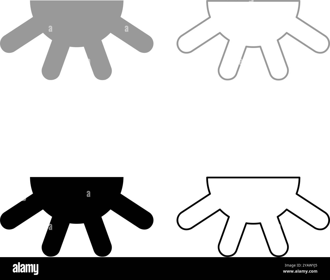 Cow's udder set icon grey black color vector illustration image simple ...