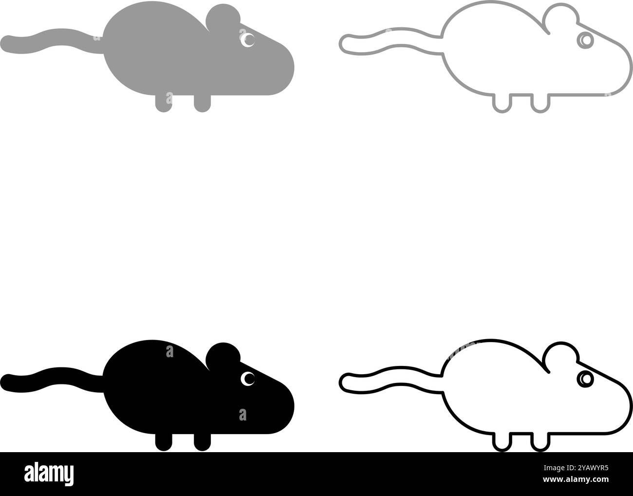 Grey rodent Stock Vector Images - Alamy