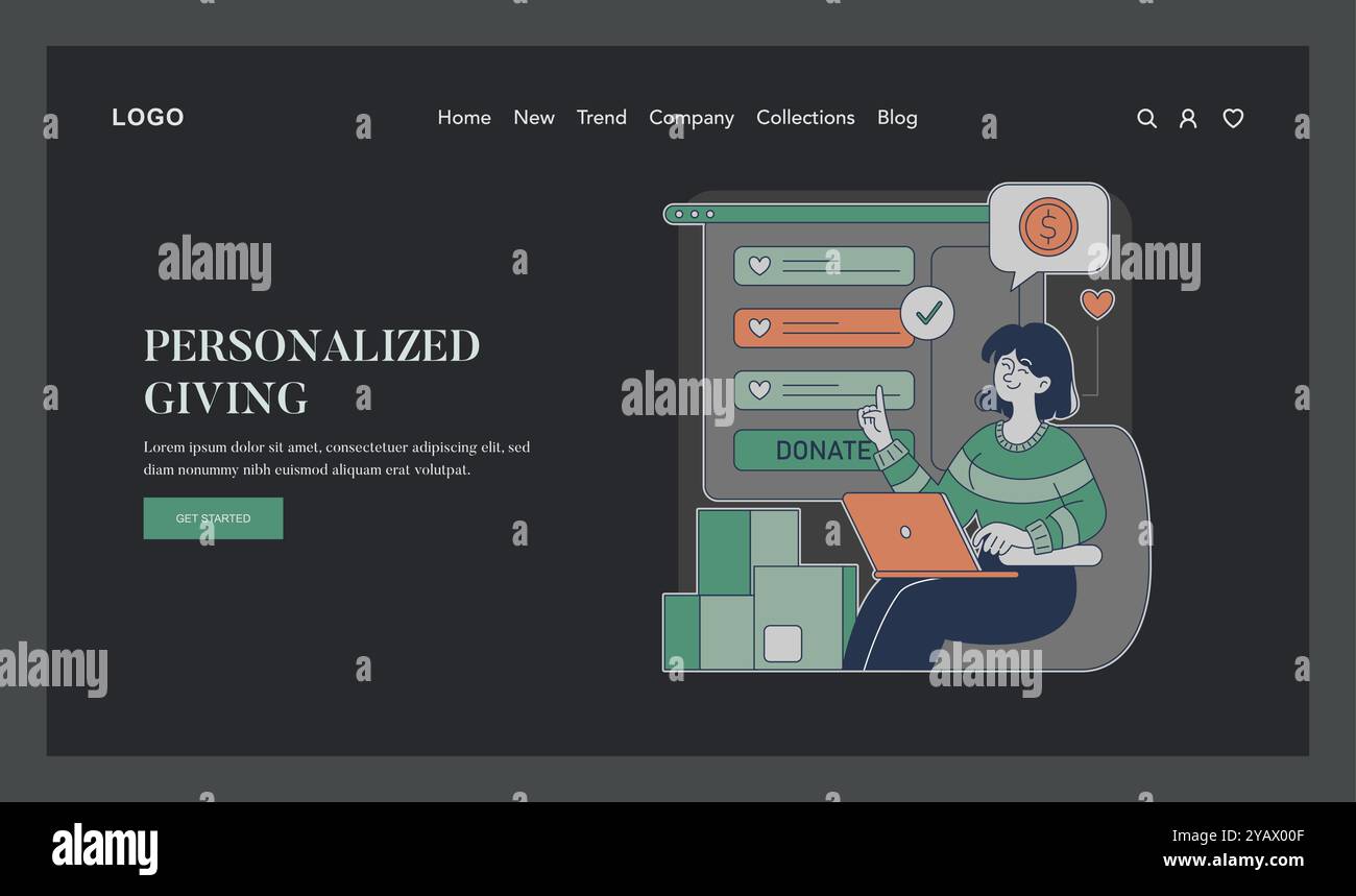 Giving Tuesday concept. Generosity blossoms as an individual donates ...