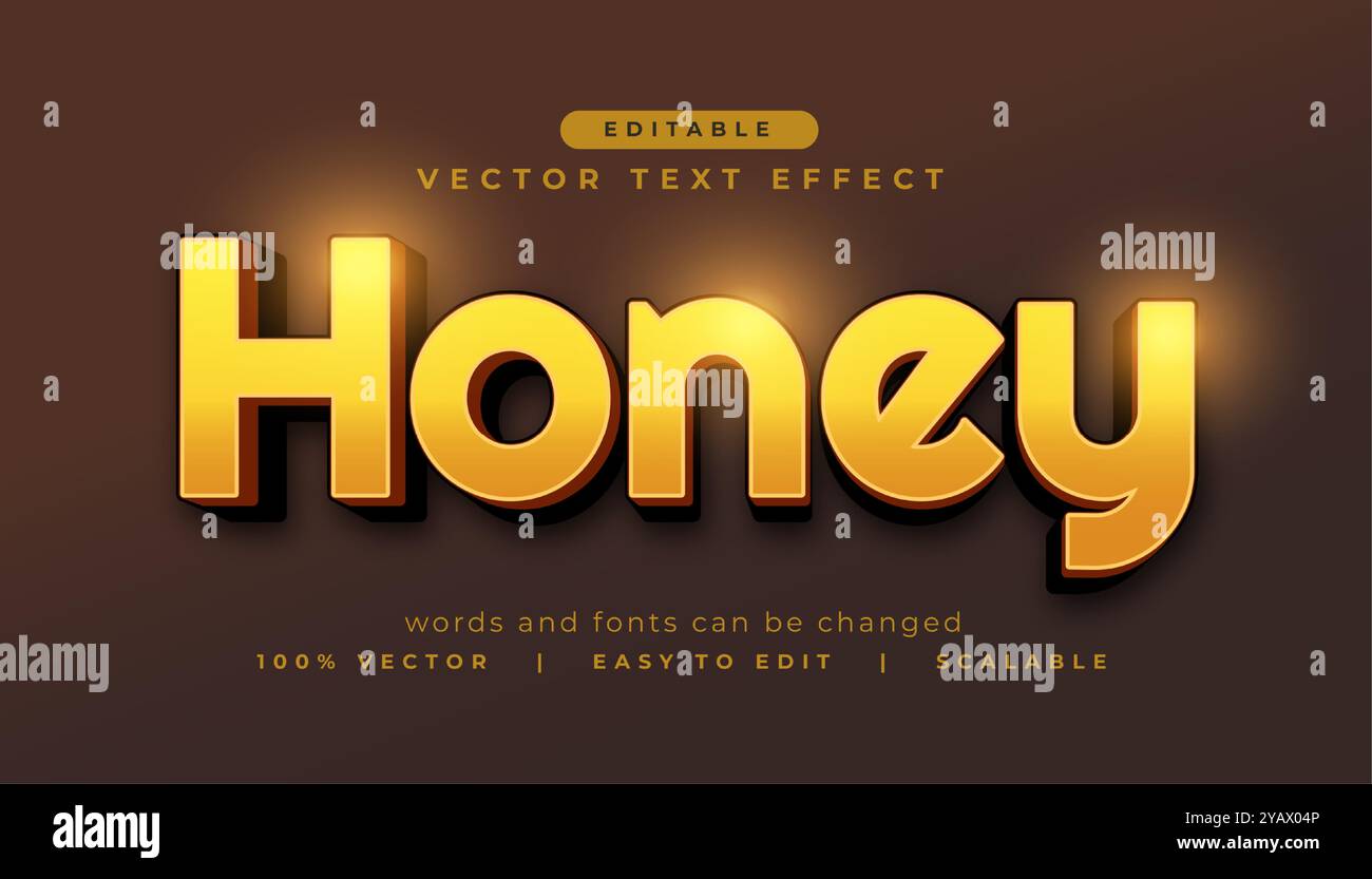 Honey font effect hi-res stock photography and images - Alamy