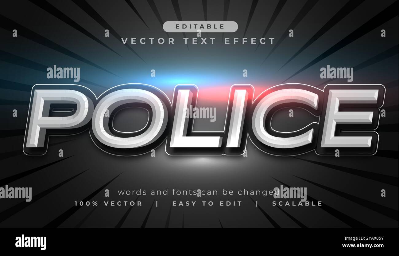 Police title text hi-res stock photography and images - Alamy