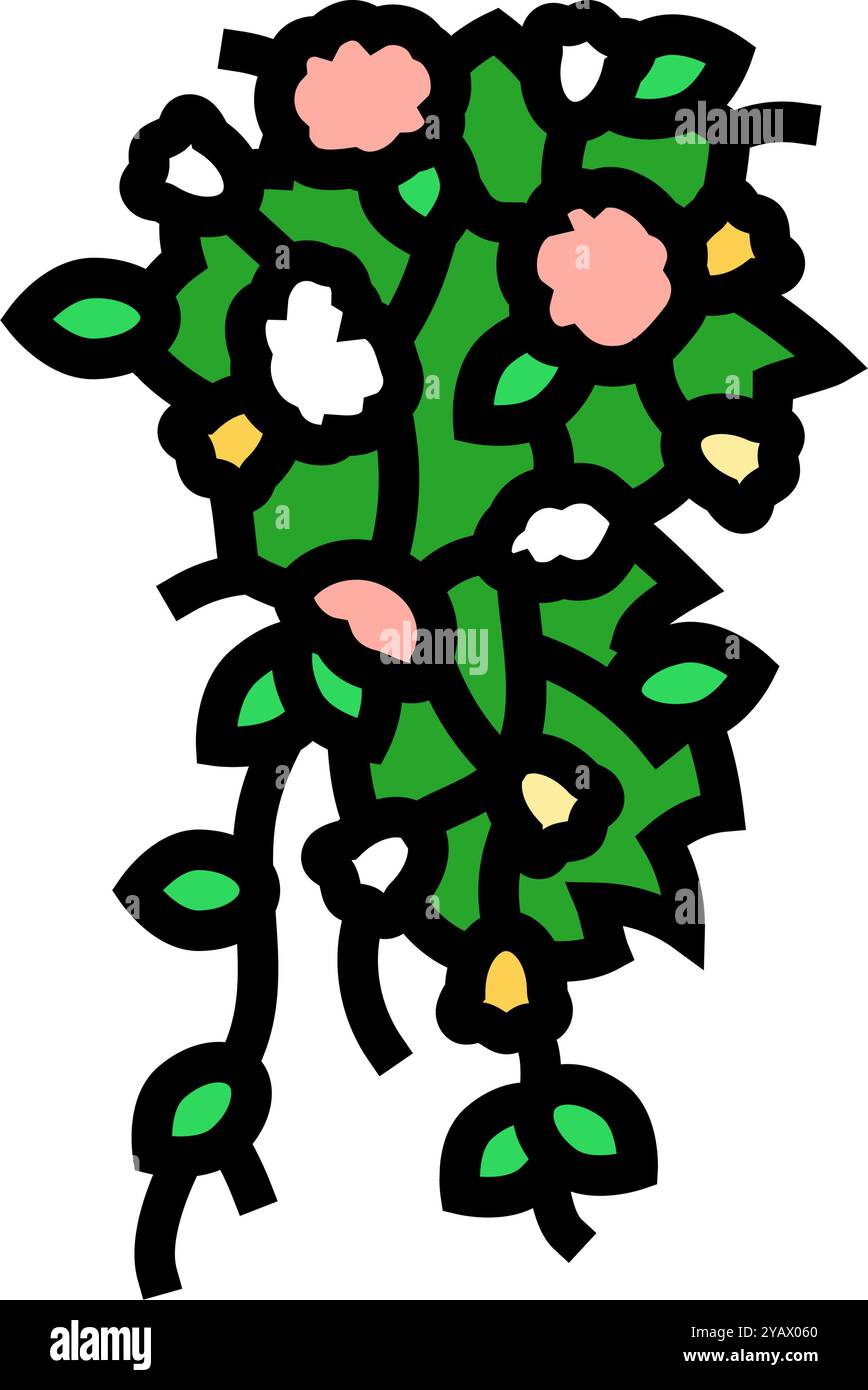 shower bouquet flower color icon vector illustration Stock Vector Image ...