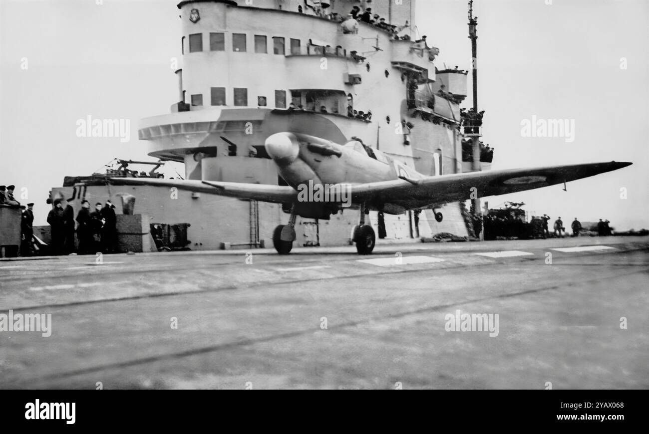 Supermarine Seafire, a naval version of the Supermarine Spitfire ...