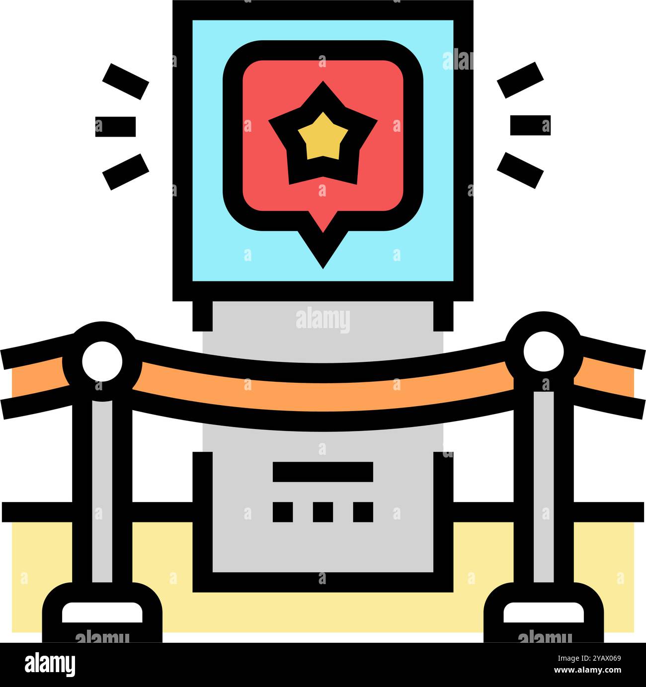 exhibition management color icon vector illustration Stock Vector Image ...