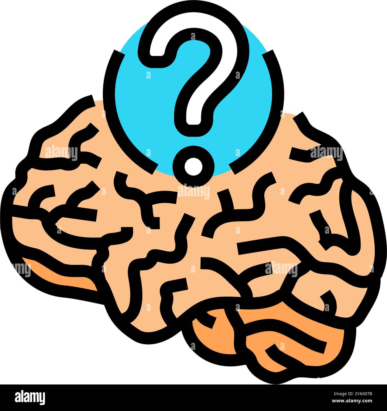 question mark brainstorm color icon vector illustration Stock Vector ...