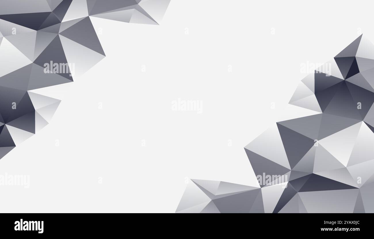 low poly gray triangle shape background with text space vector Stock ...