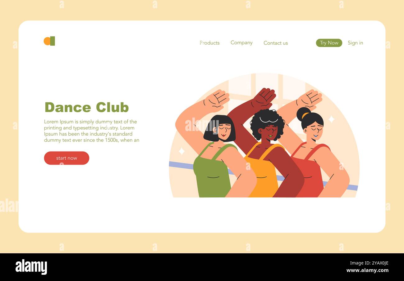 Dance Club concept. A lively group of people celebrates with dance ...