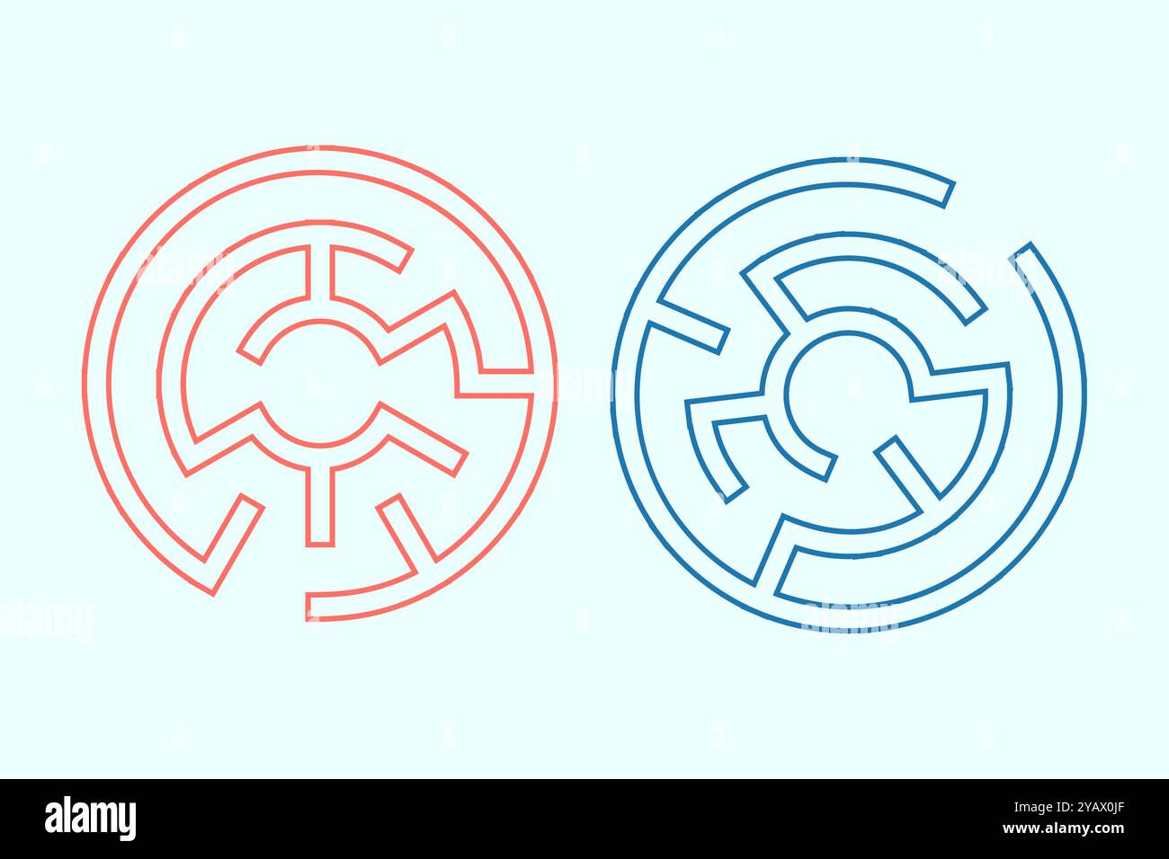 line style round maze pattern background find the idea to solve task vector Stock Vector Image ...